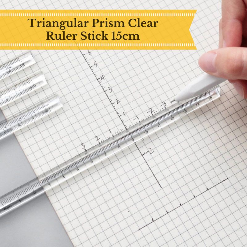 Jual Triangular Prism Clear Ruler Stick 15cm | Shopee Indonesia