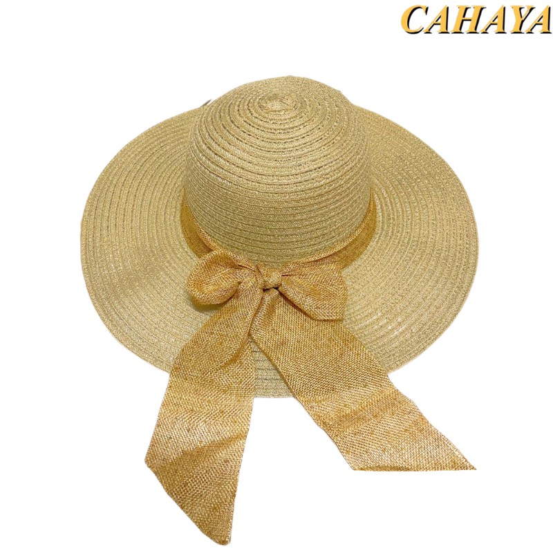 Jual Topi pantai Dewasa rajut pita bintik emas Topi Pantai T2 | Shopee Indonesia