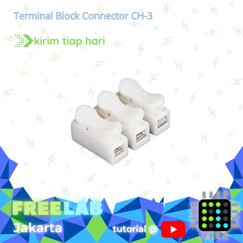 Jual CH-3 Quick Connect 3 Wire Connector Spring Terminal Sambungan ...