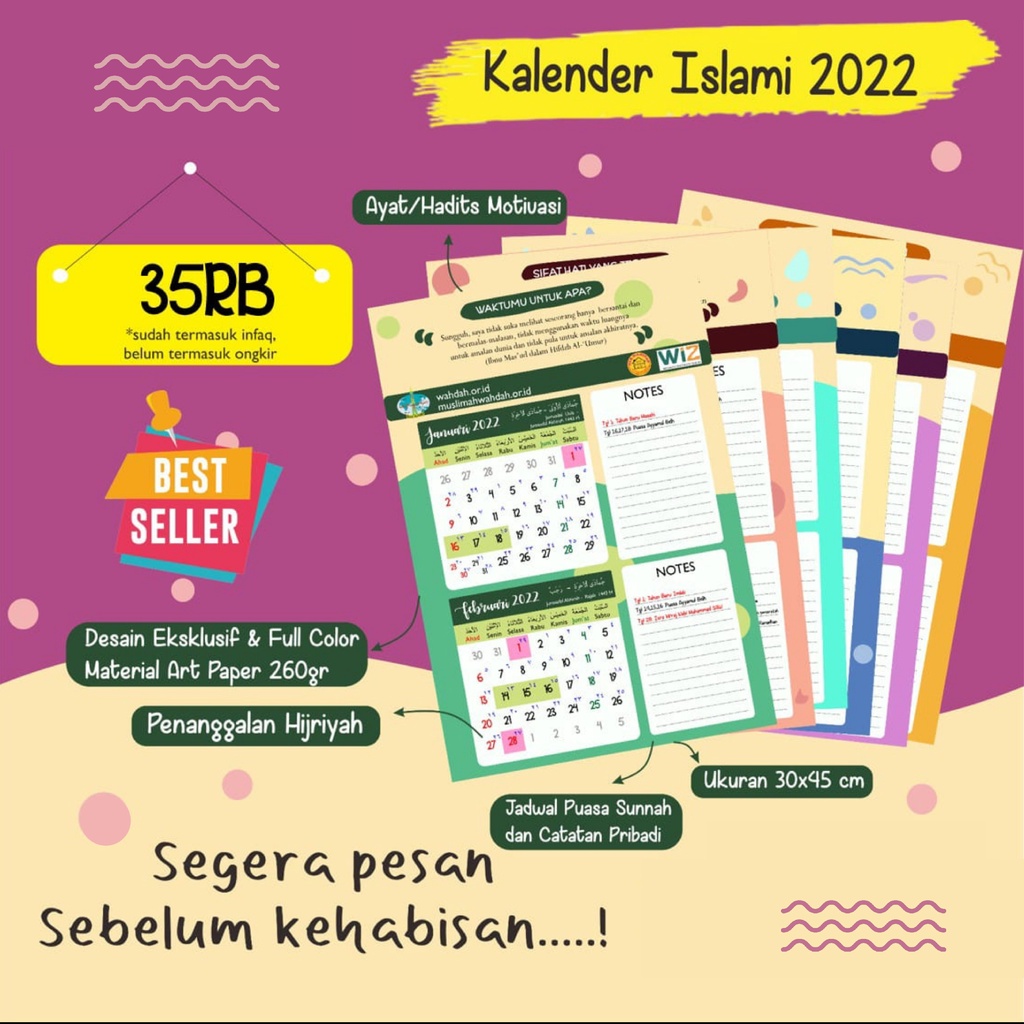 Jual Kalender Islami Eksklusif Tahun 2020 M/ 1441 H | Shopee Indonesia