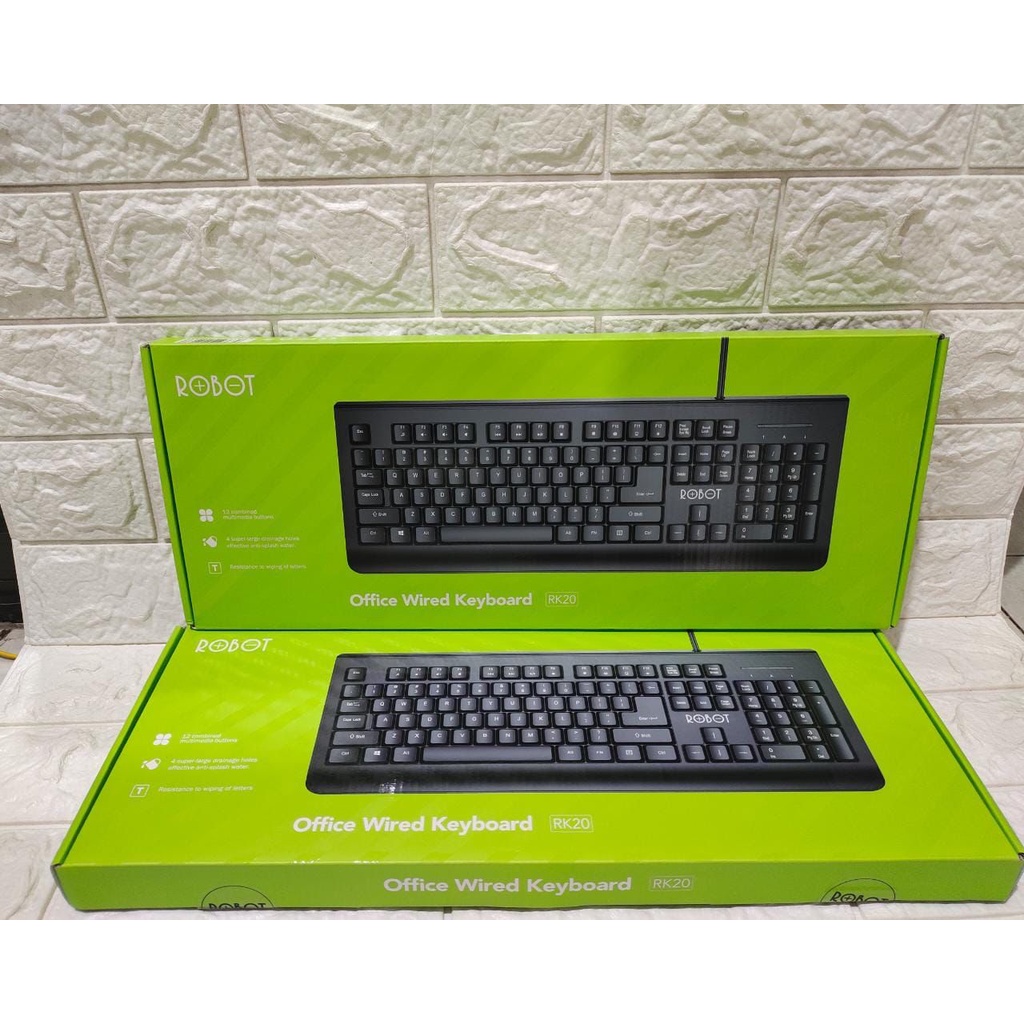 Jual KEYBOARD BERKABEL ROBOT RK-20 PORTABLE ORIGINAL | Shopee Indonesia