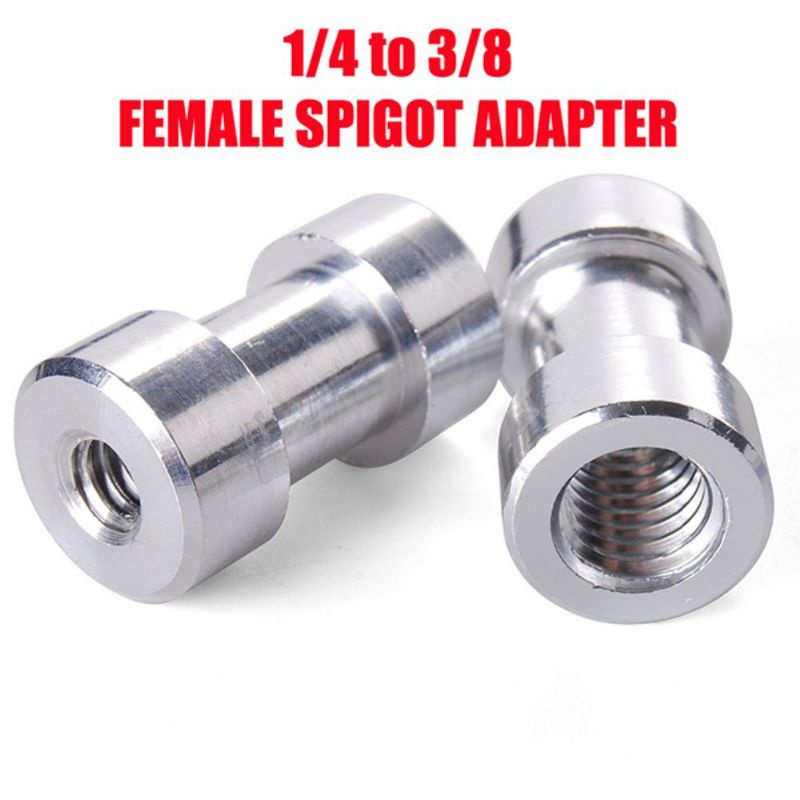 Jual Spigot Adapter 1/4-3/8" Female tripod kamera lightstand | Shopee ...