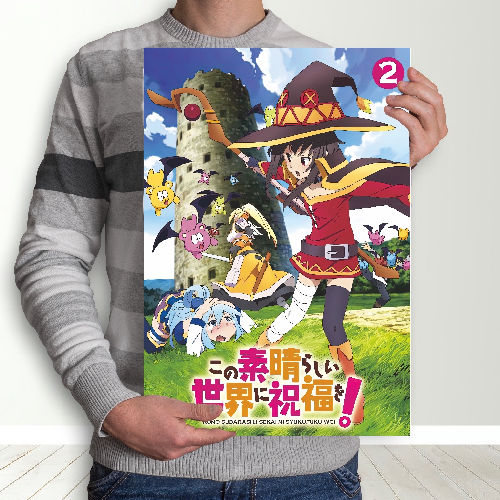 Jual Poster Anime Konosuba Satou Kazuma Megumin Aqua Darkness - Size A3 ...