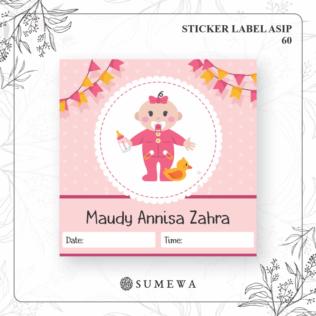 Jual Label Botol ASI / Sticker Botol ASI / Sticker Label ASI - 60 ...