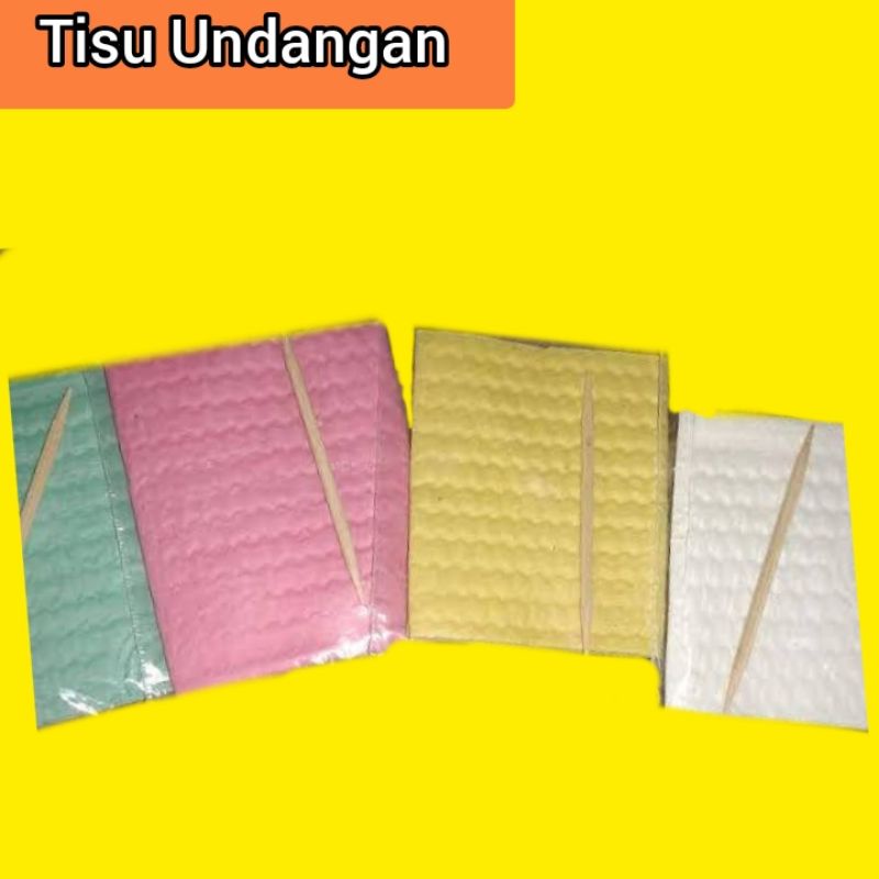 Jual Tisu Makan/Tisu Undangan Set dengan isi tusuk gigi dan permen ...