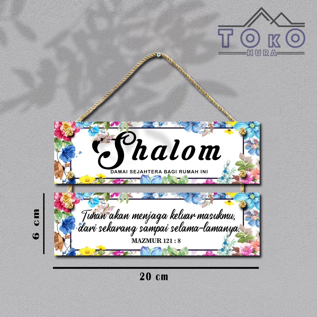 Jual Toko Hura / Poster Hiasan Kristen Ucapan Shalom / Syalom Pintu ...