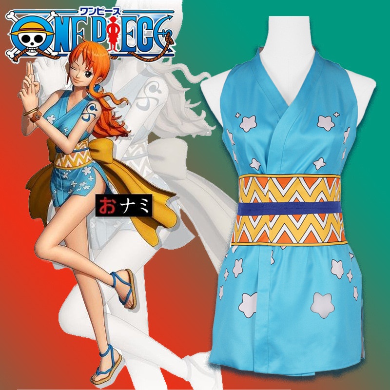 Jual PREORDER Anime Cosplay One Piece Nami Costume For Girls Women ...