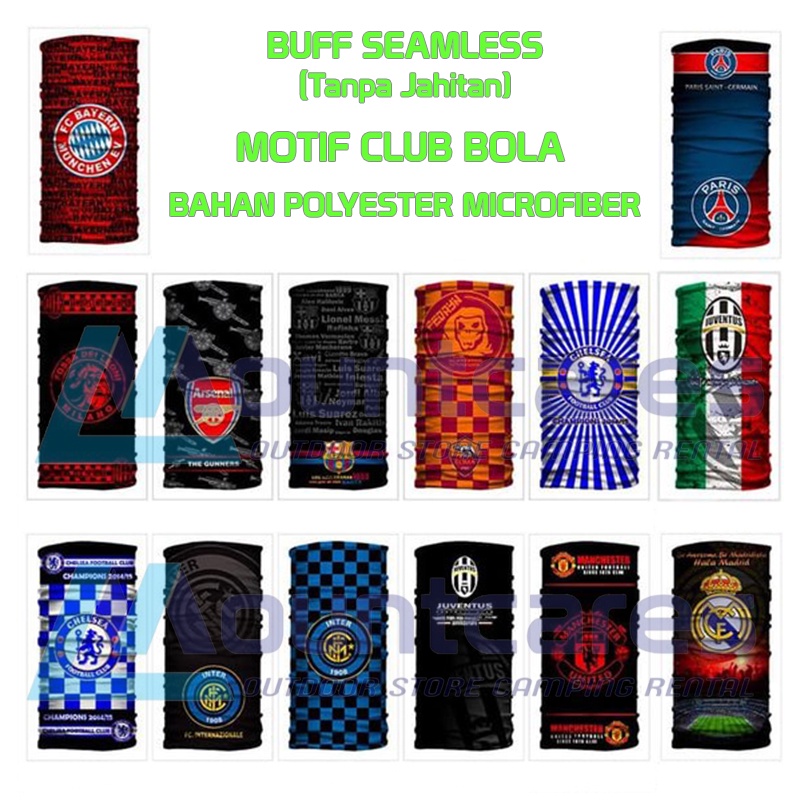 Jual Baff Masker Pengendara Motor Motif Bola Balaclava Seamless Tanpa ...