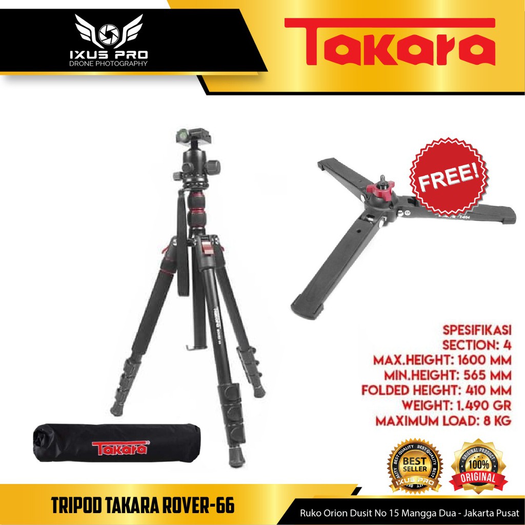 Jual Takara Rover 66 Paket Mini Tripod Stand T-054 | Shopee Indonesia