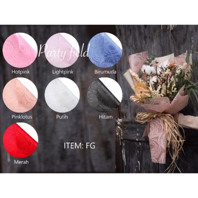 Jual [5LEMBAR] FG MOTIF BULAT kertas bunga / flower wrapping paper ...