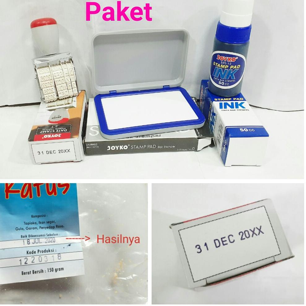 Jual [KODE 9ECYE] paket stempel tanggal kadaluarsa / expired date exp ...