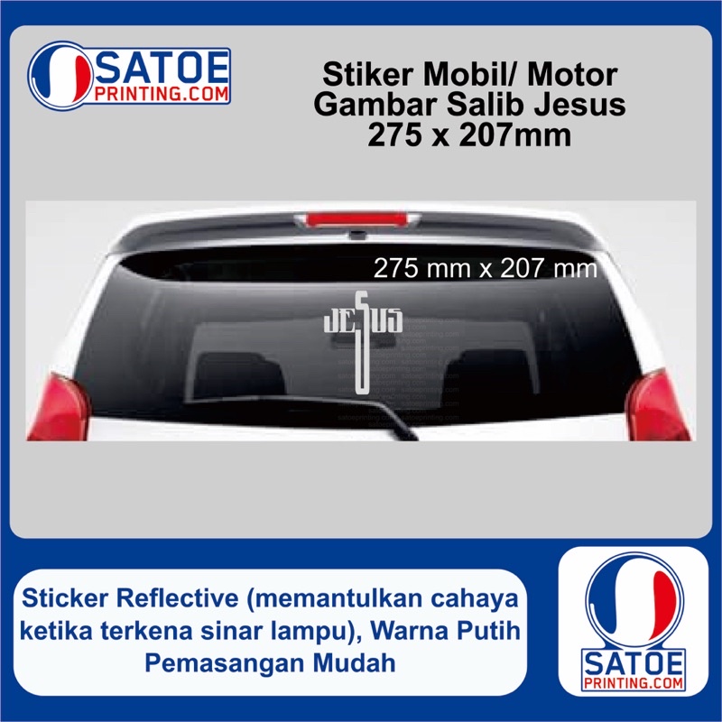 Jual cutting stiker salib jesus typography kaca mobil motor | Shopee ...