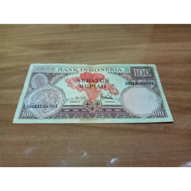 Jual Uang kuno 100 rupiah seri bunga 1959 ori | Shopee Indonesia