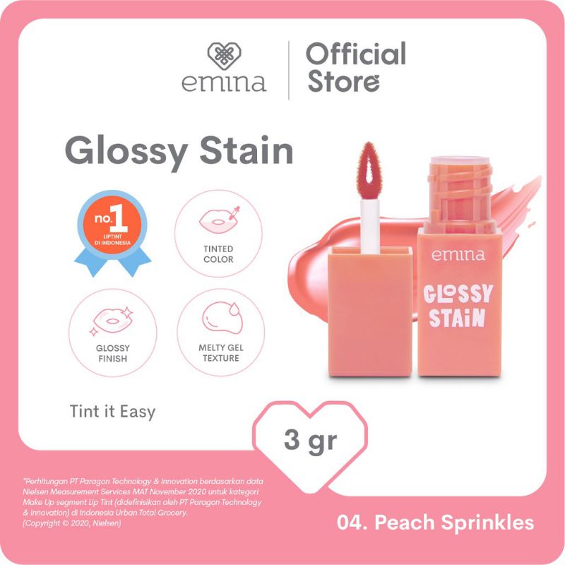 Jual EMINA Glossy Stain 3gram Lip Tint EMINA Ori 100% Liptin Emina ...