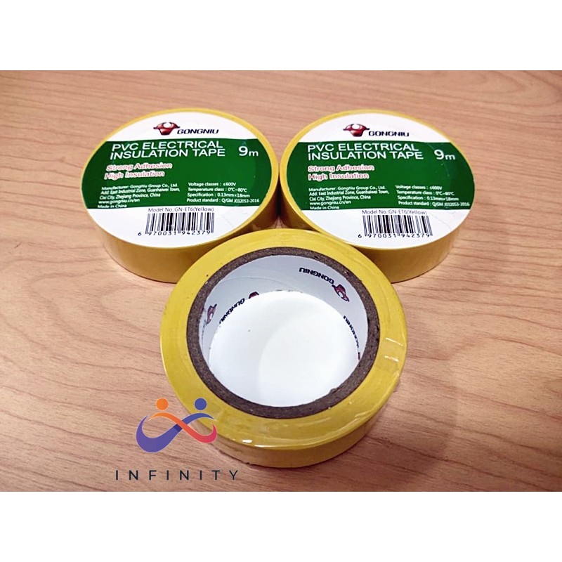 Jual Isolasi Listrik Lem listrik Isolasi GONGNIU Kecil 9 Meter 18mm ...