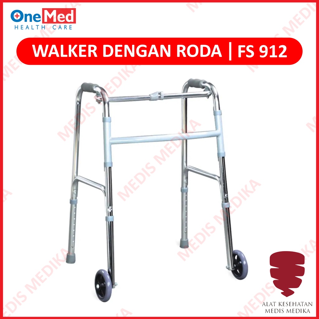 Jual Walker dengan Roda Alat Bantu Jalan Tongkat Jemuran Terapi Orang ...