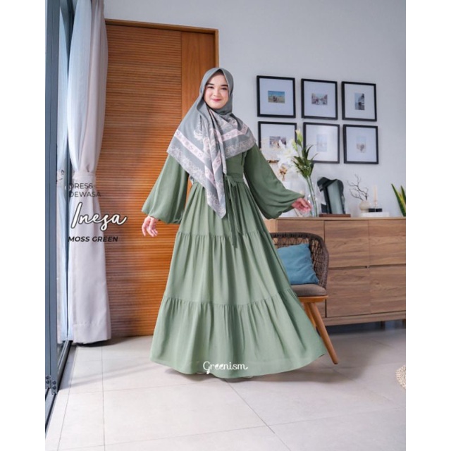 Jual (FREE CASHBACK) Gamis Mewah Original Greenism Inesa Dress Inesa by ...