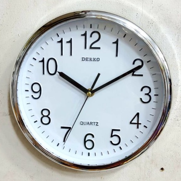 Jual jam dinding polos DEKKO minimalis 25cm sweep super silent 1002 ...