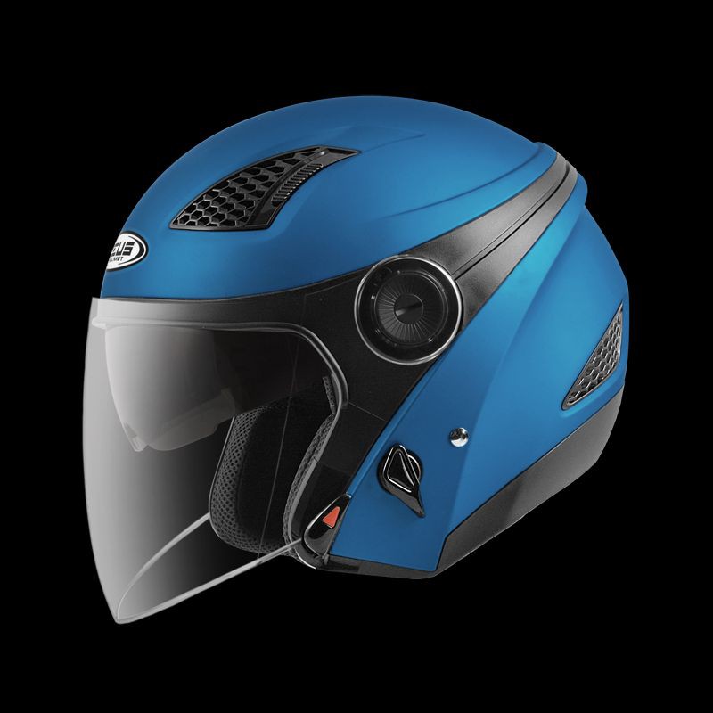 Jual HELM ZEUS HALF FACE ZS 610 ZS610 MATT BLUE I BIRU DOFF | Shopee ...