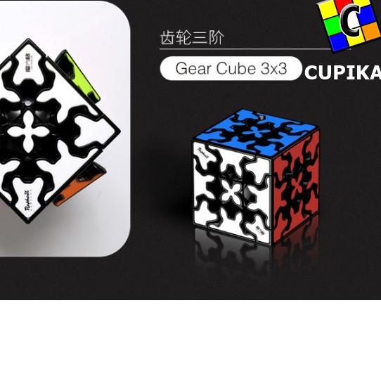 Jual Rubik 3x3 QiYI Gear Cube 3x3 Black Based Qiyi Gear Cube Blackbase 3x3 | Shopee Indonesia