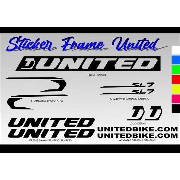 Jual Stiker Frame Sticker Decal Sepeda United Sl7 Bisa Custom Pasti ...