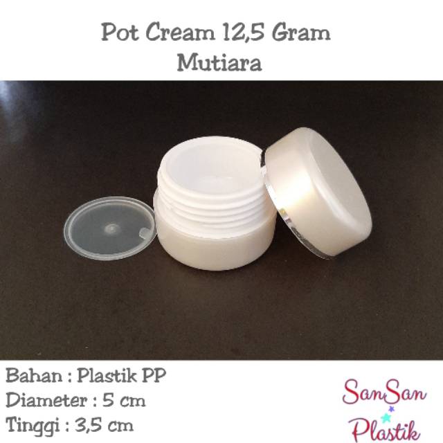Jual Pot cream 12,5 gram Mutiara / Pot Jar 12,5 gram mutiara mutiara ...
