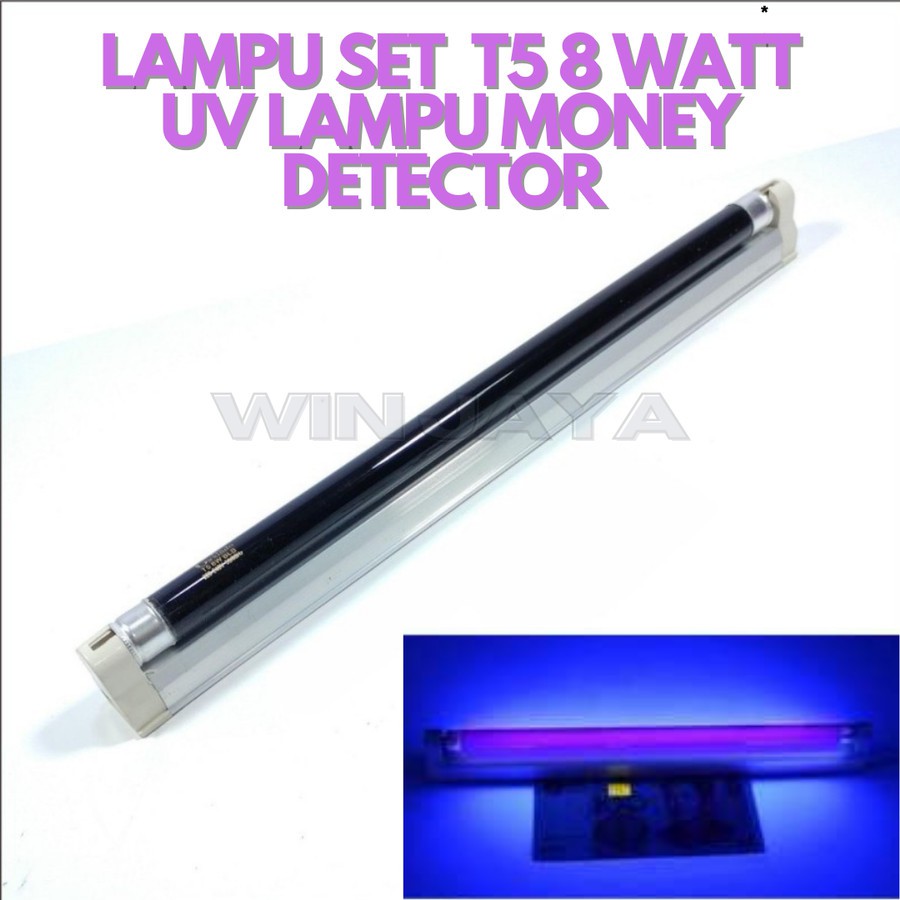 Jual LAMPU NEON T5 8 WATT SET PAKET LAMPU MONEY DETECTOR 8w LAMPU T5 UV ...