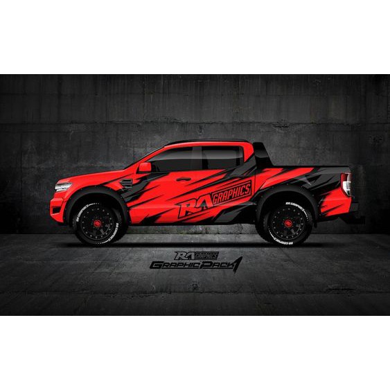 Jual sticker custom teks mobil triton ranger hilux navara strada dmax ...