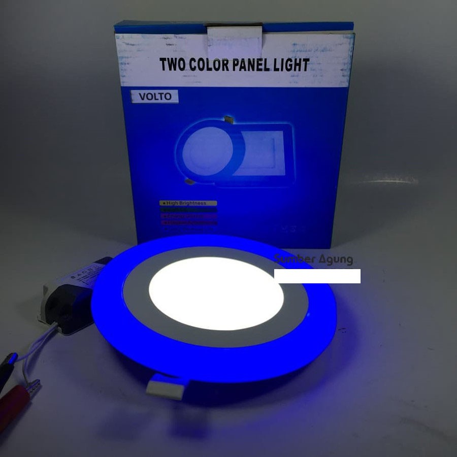 Jual Two Color Panel Light Downlight LED 2 Warna Biru Putih Volto 6W 3W ...