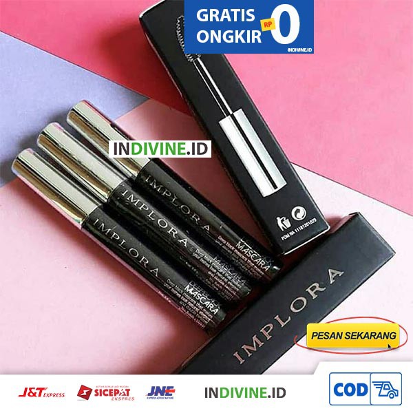 Jual Maskara Implora Deep Black Mascara Black Waterproof BPOM | Shopee ...