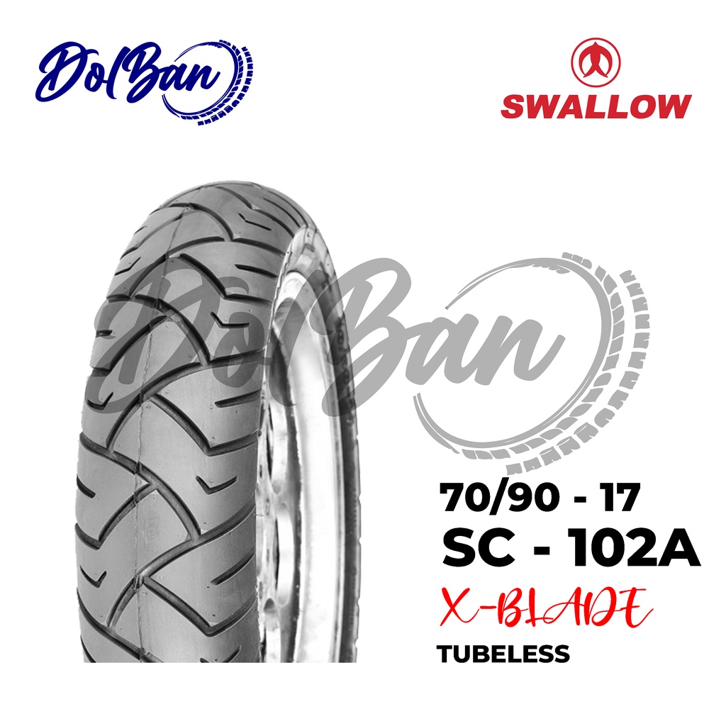 Jual BAN LUAR MOTOR SWALLOW 70/90-17 RING 17 SC-102A X-BLADE TUBELESS ...
