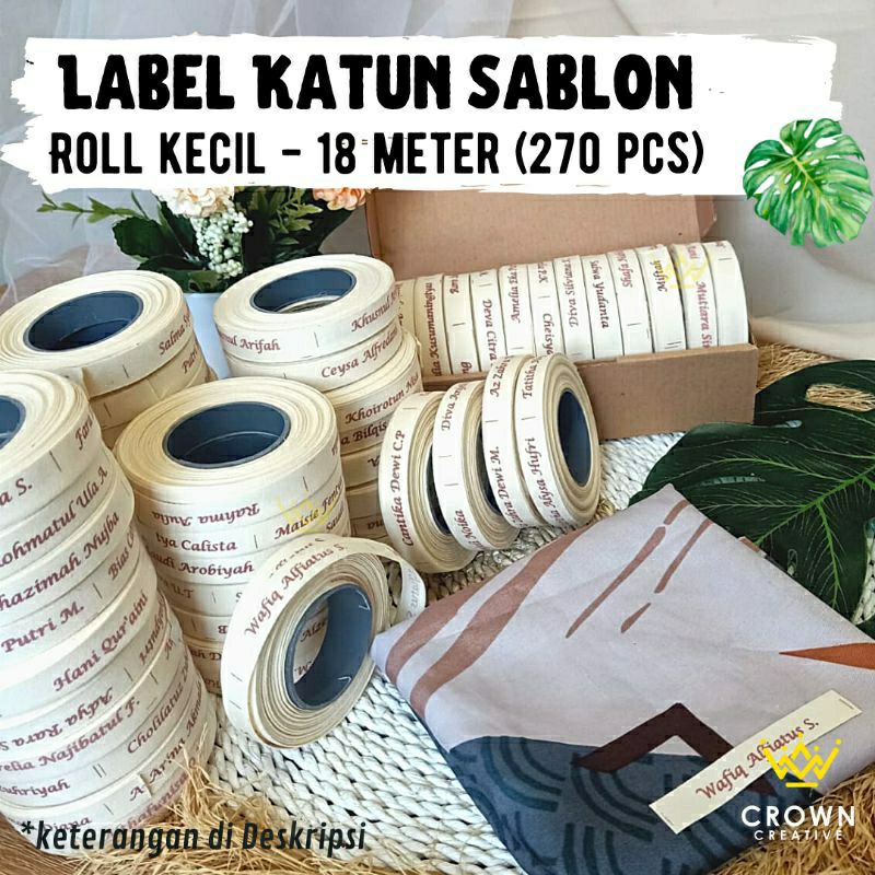 Jual LABEL KATUN SABLON (ROLL KECIL) | Shopee Indonesia