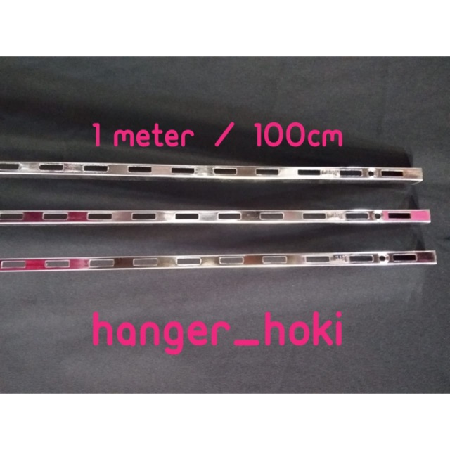 Jual Tiang bracket tiang rel 100cm untuk rak kaca | Shopee Indonesia