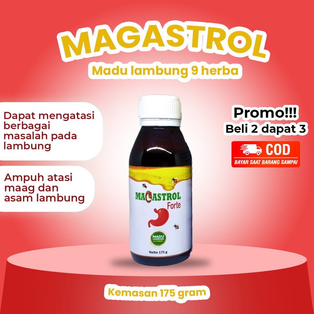Jual MAGASTROL FORTE Madu Obat Asam Lambung, GERD, Anxiety, 100% ...