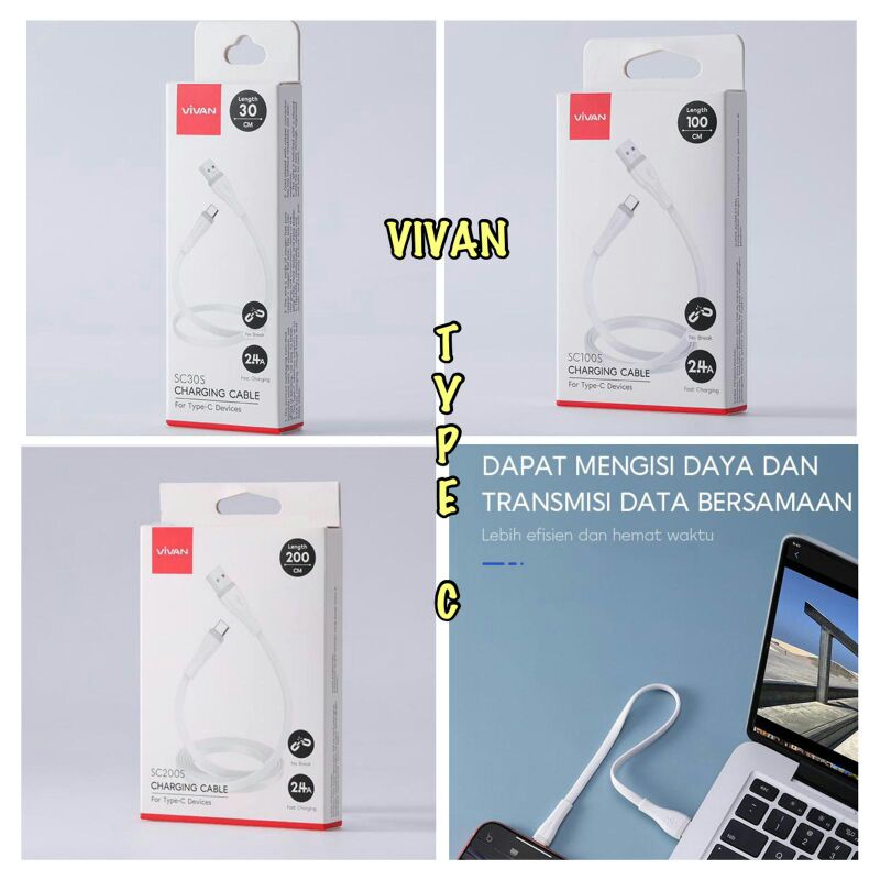 Jual KABEL VIVAN TYPE C | Shopee Indonesia