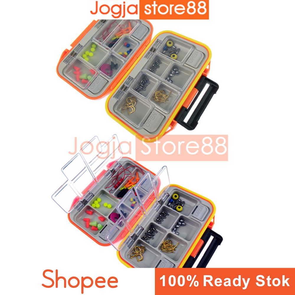 Jual Case / Box / Kotak Perkakas Kail Pancing Dua Sisi 12 Slot Waterproof & Portable | Shopee ...