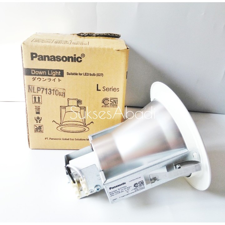 Jual DOWNLIGHT 4" PANASONIC PUTIH DAN SILVER RUMAH LAMPU DOWN LIGHT ...