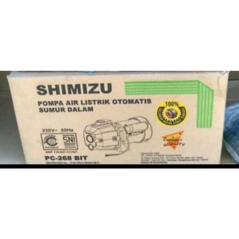 Jual JET PUMP SHIMIZU PC-268 BIT Pompa Air Sumur Dalam 250 Watt ( TANPA TABUNG ) PROMO | Shopee ...