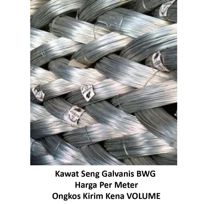 Jual Kawat Seng Galvanis BWG 8 - 4.0 mm Harga Per Meter Kawat Tali Licin | Shopee Indonesia