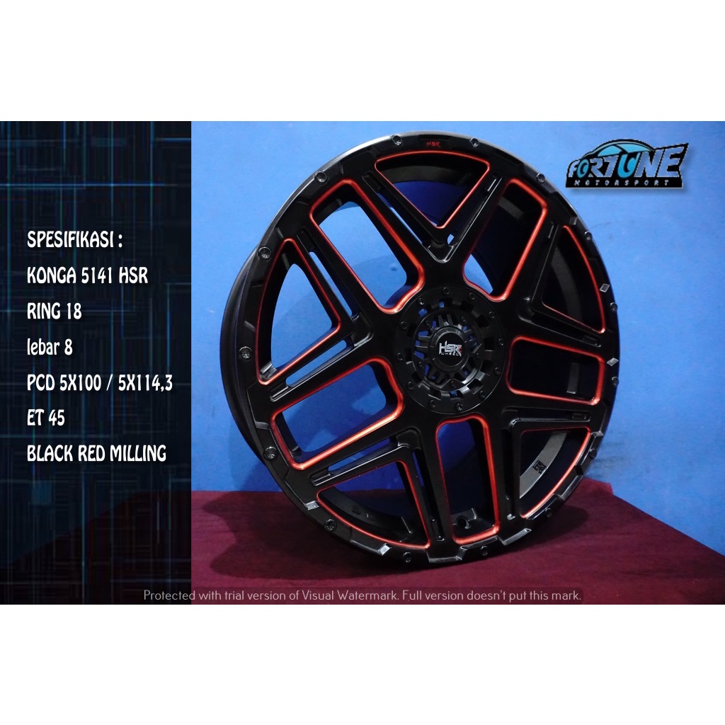 Jual VELG MOBIL FT86 SIENTA XPANDER INNOVA RING 18 tipe konga HSR PCD 5X100 / 5X114 BISA KREDIT ...