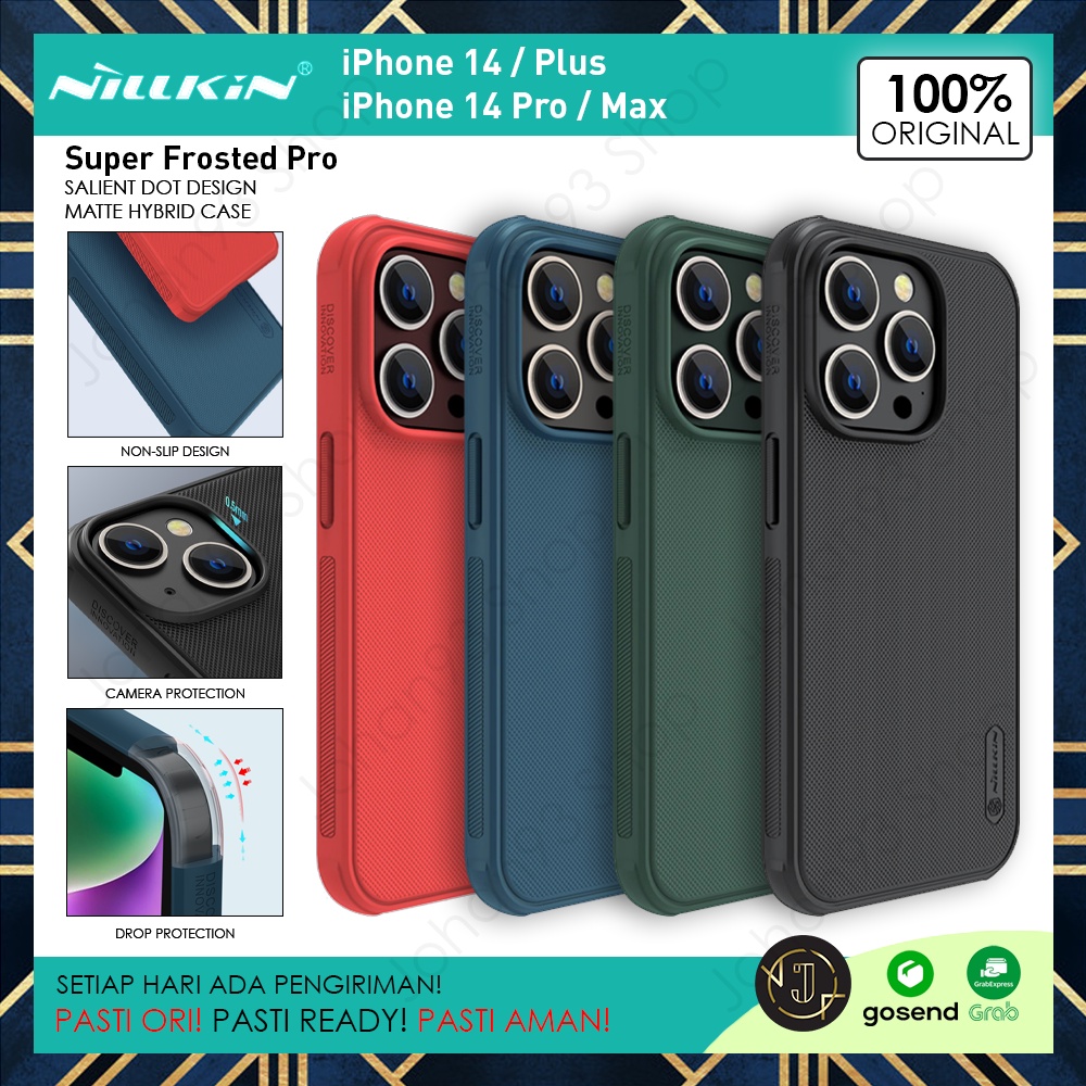 Jual Case iPhone 14 / 13 / Pro / Max / Mini / Plus NILLKIN Super Frosted Shield Pro Casing ...