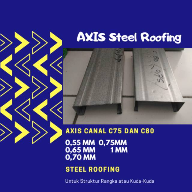 Jual Axis Galvalum Rangka Atap Baja Ringan Steel Roofing System Canal ...