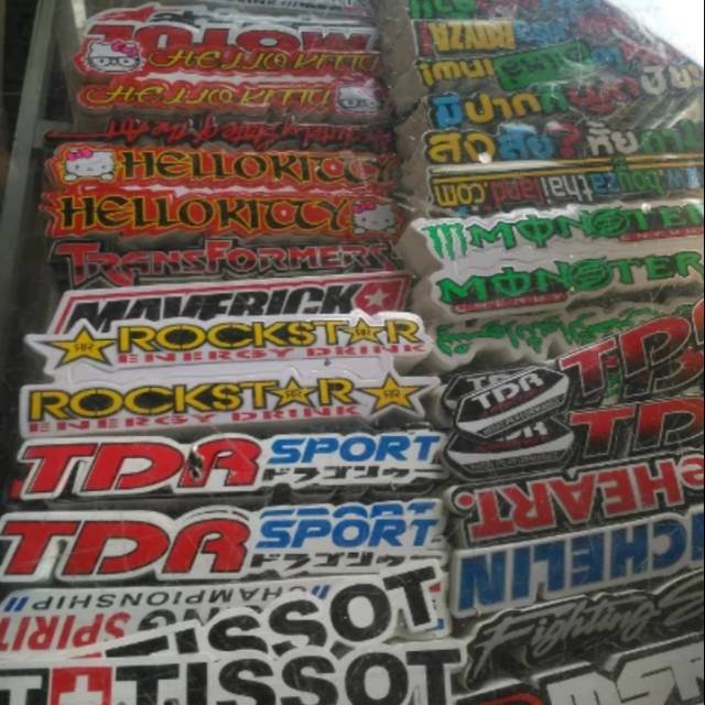 Jual stiker motor dan sepeda sticker panjang paket 100 lembar | Shopee ...
