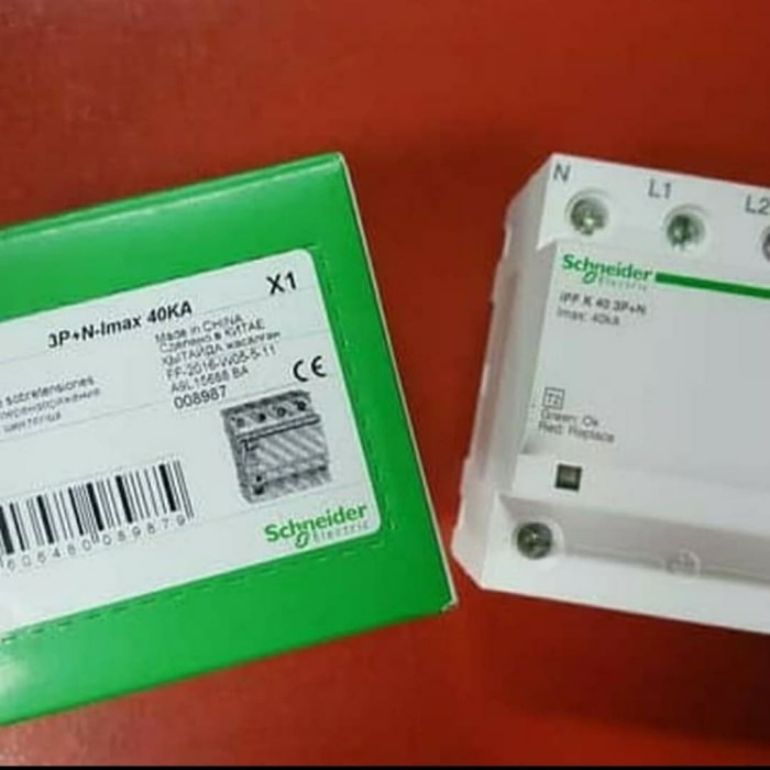 Jual surge arrester arester schneider a9l15688 3p+n 40ka 40 ka | Shopee ...