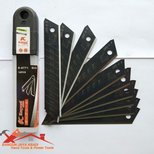 Jual KAPUSI Isi cutter besar Hitam black katana 10pc Bagus Awet KUAT ...
