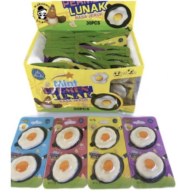 Jual Permen Lunak telur Ceplok/ jelly mata sapi isi 2 viral | Shopee ...