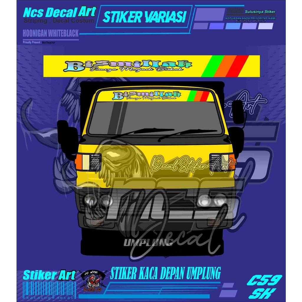 Jual Sticker Truk Bismillah Sticker Custom Kaca Depan Truk Umplung ... Jual Sticker Truk Bismillah Sticker Custom Kaca Depan Truk Umplung ...