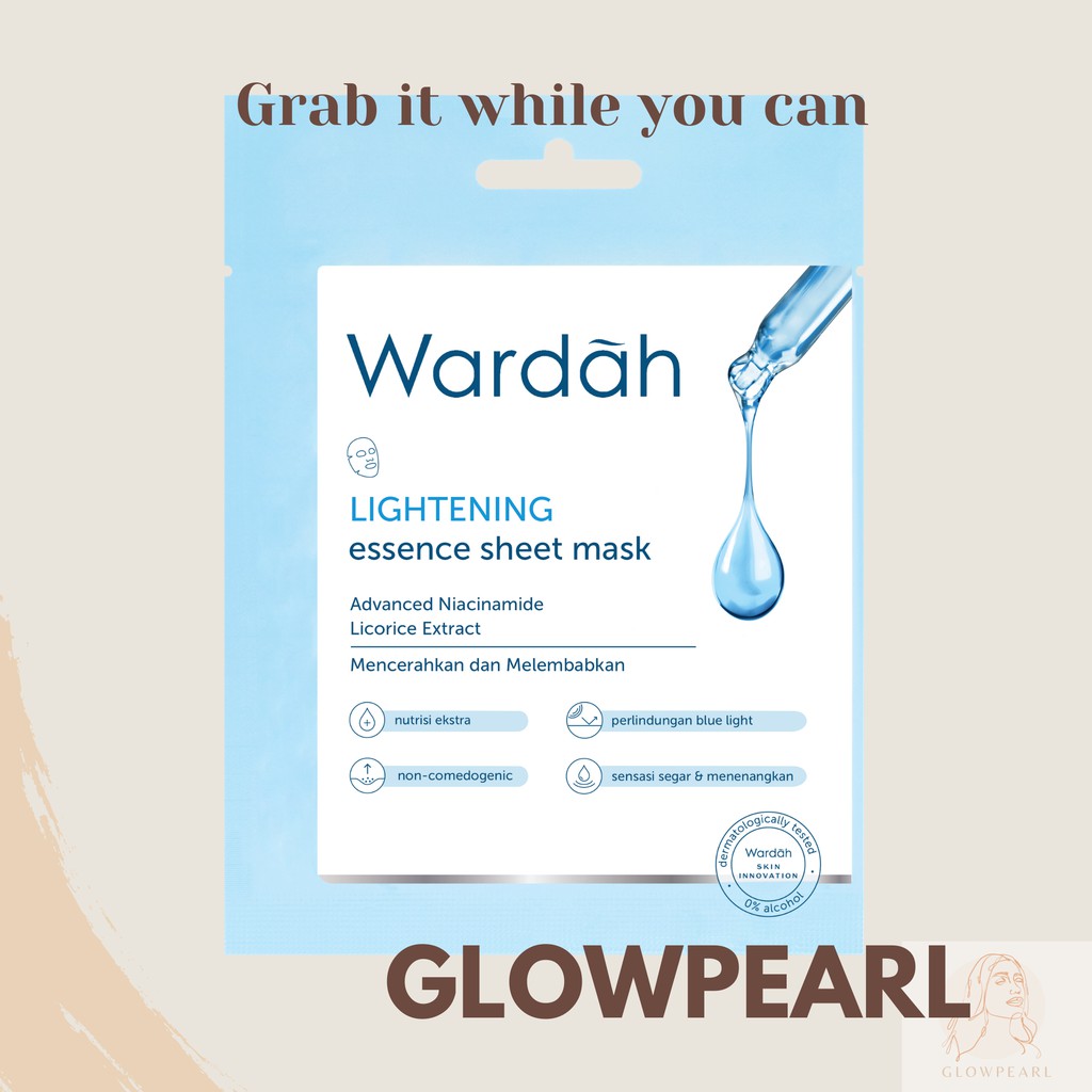 Jual Wardah Lightening Essence Sheet Mask (GWP) | Shopee Indonesia