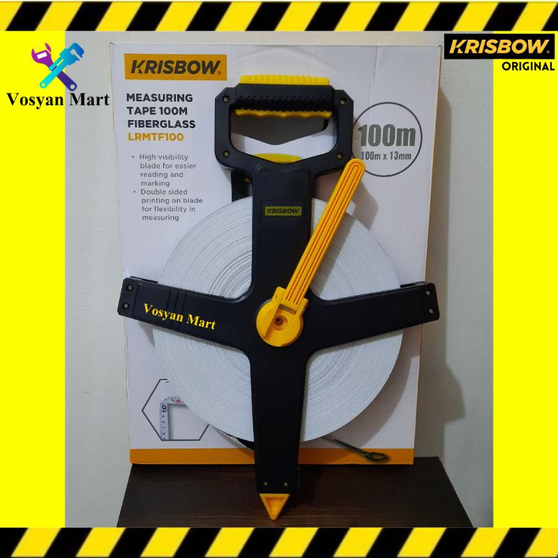 Jual Krisbow Meteran Gulung 100 meter, 50 Meter, 30 meter Fiberglass ...