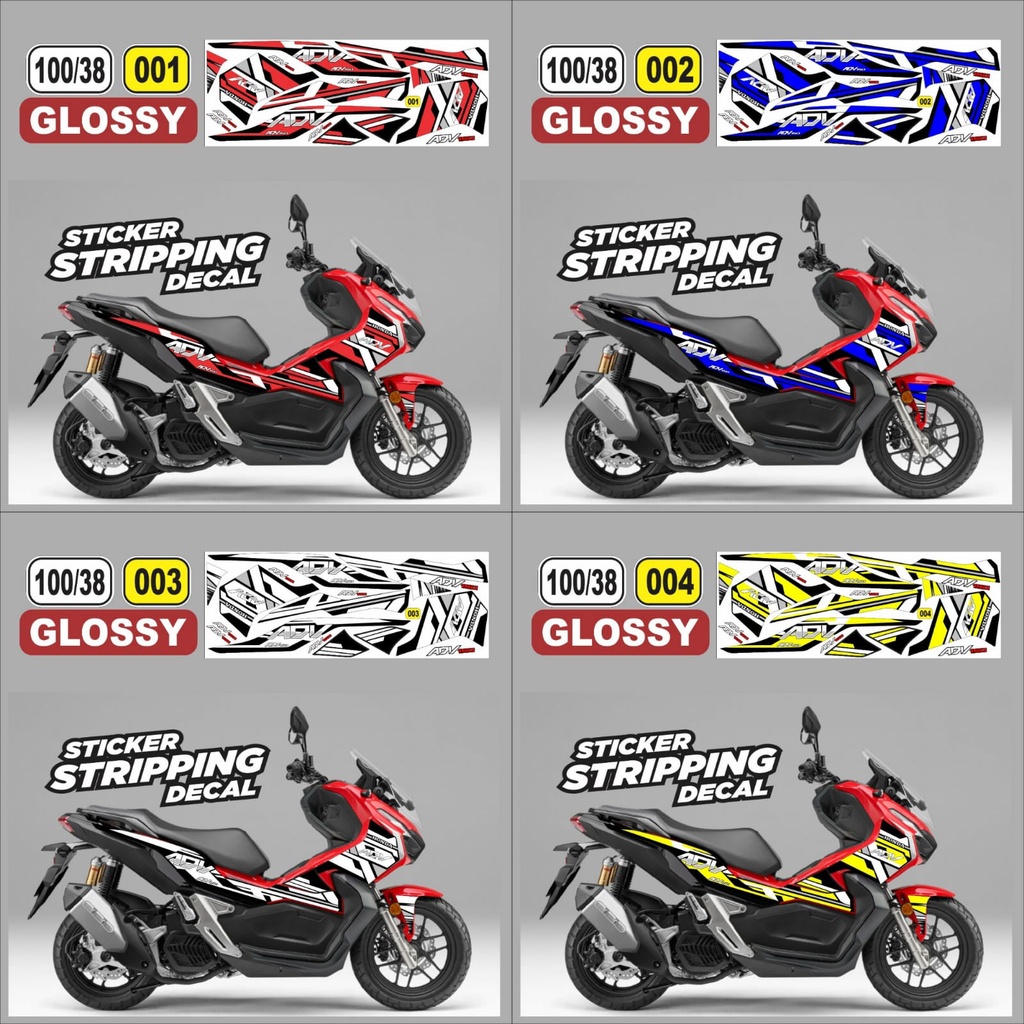 Jual Sticker Striping Honda ADV 150 Variasi GLOSSY ARS06 Semua Ready ...